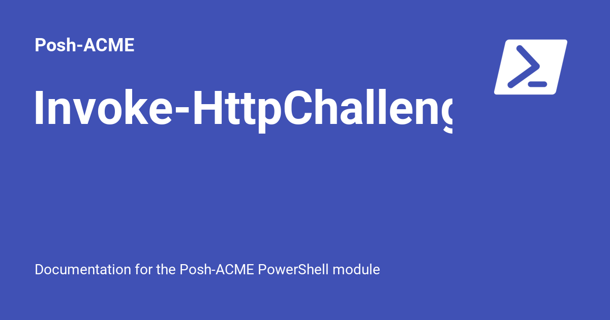 Invoke-HttpChallengeListener - Posh-ACME